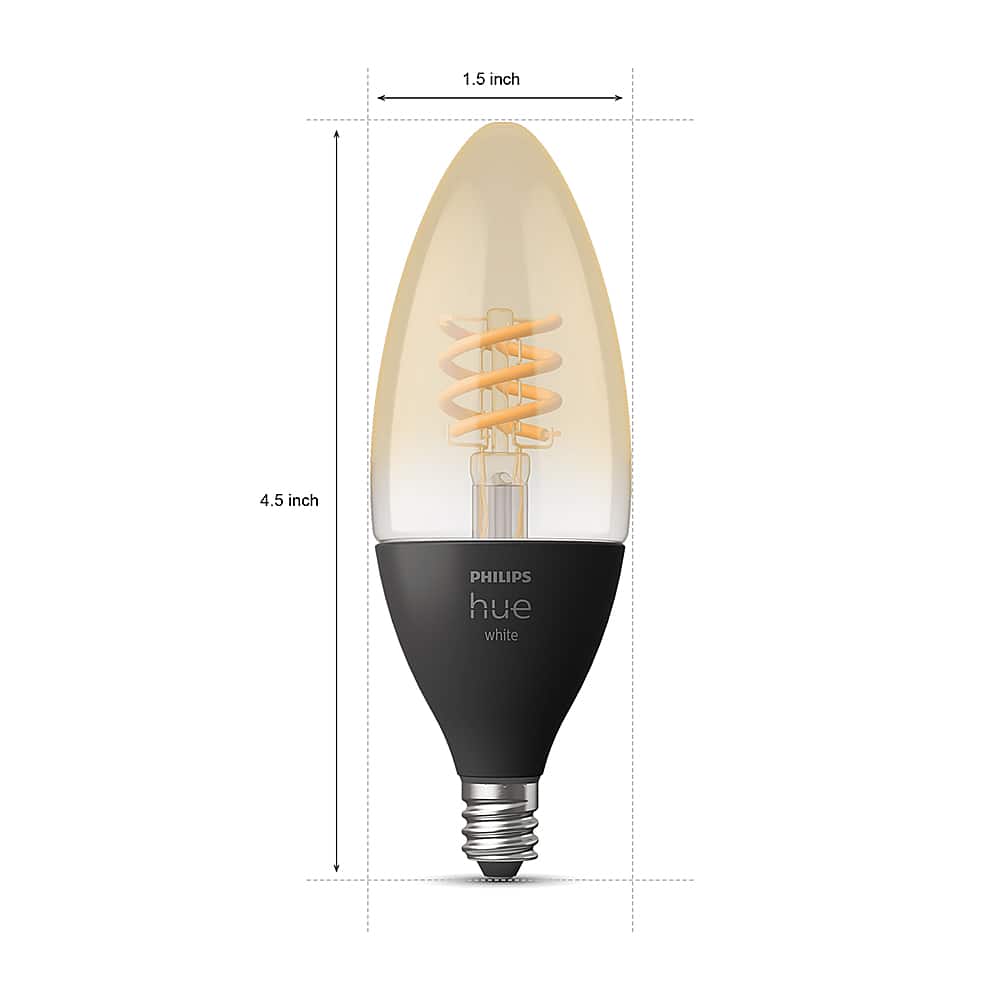 Best Buy: Philips Hue Filament E12 25W Smart LED Bulb (2-pack) White ...