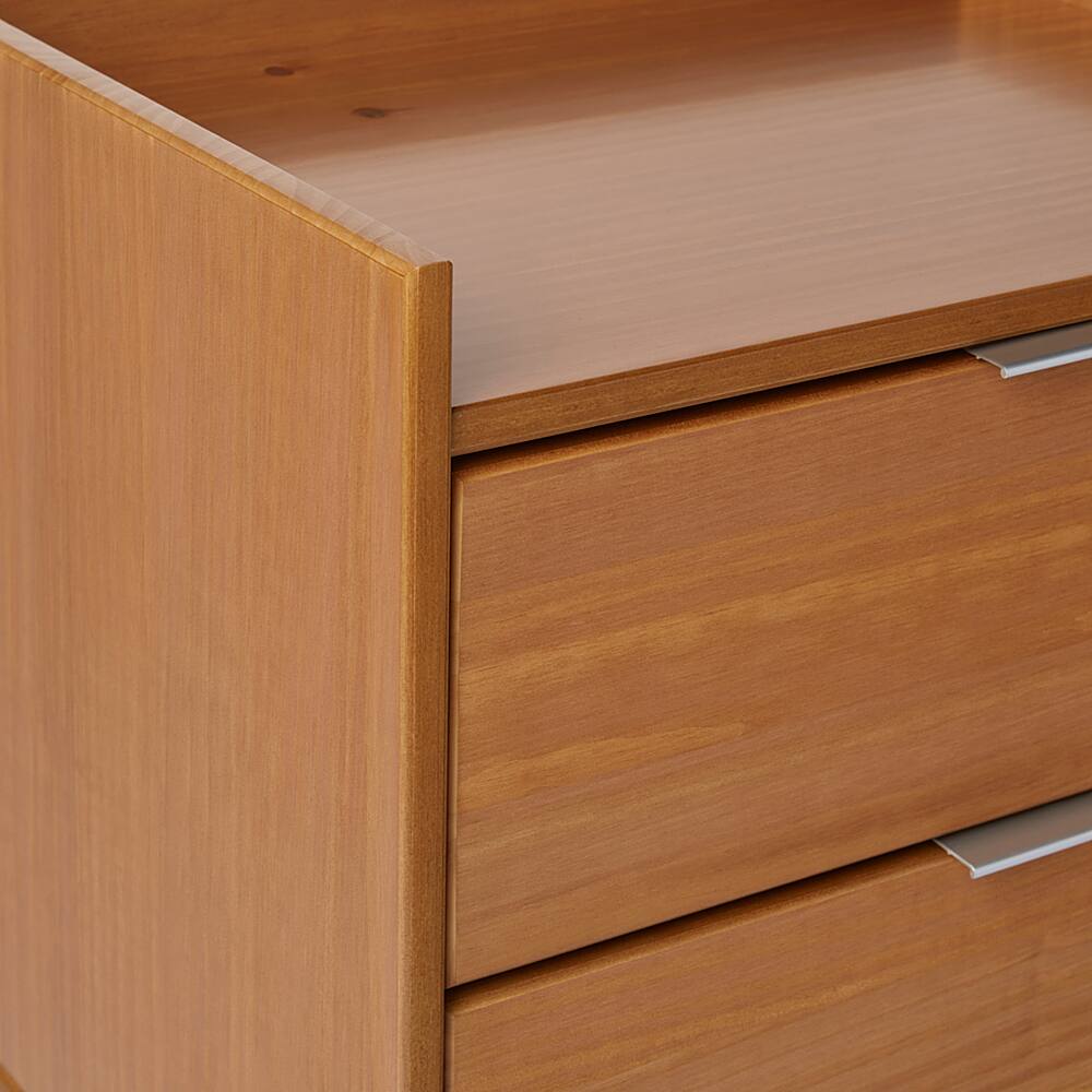 Best Buy: Walker Edison Mid-Century Modern 2-Drawer Gallery-Top ...