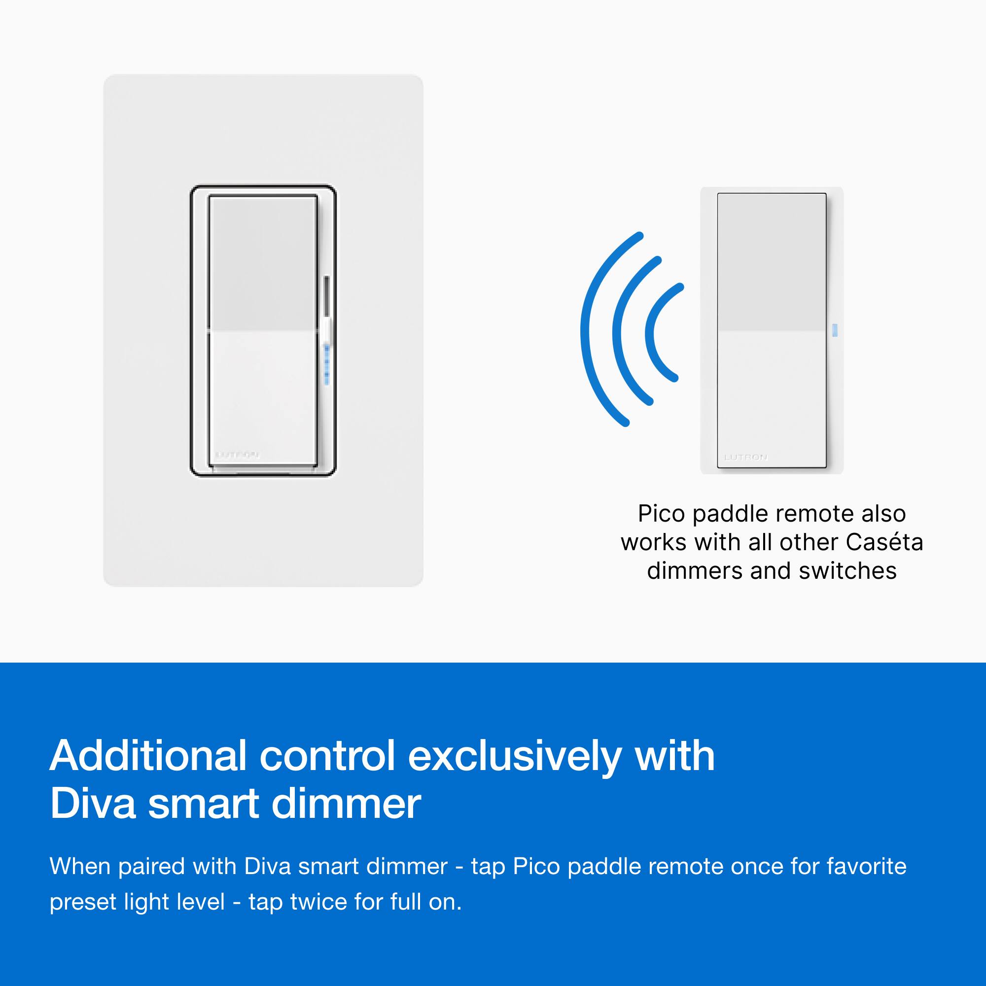 Lutron Pico Paddle Remote Wall Mounting Kit White PJ2W-P2B-WH-R - Best Buy