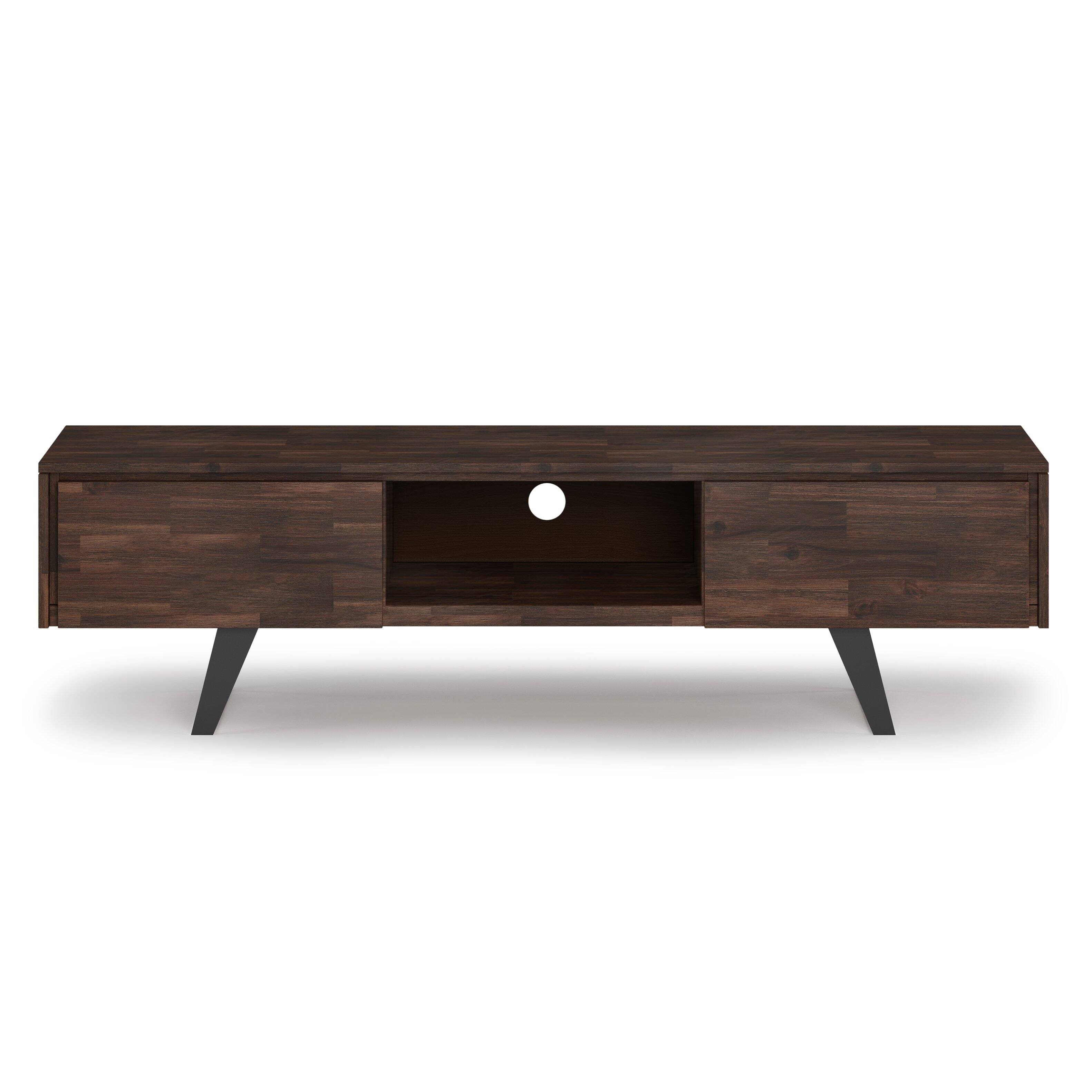 Simpli Home Lowry SOLID ACACIA WOOD 72 inch TV Media Stand For TVs up ...