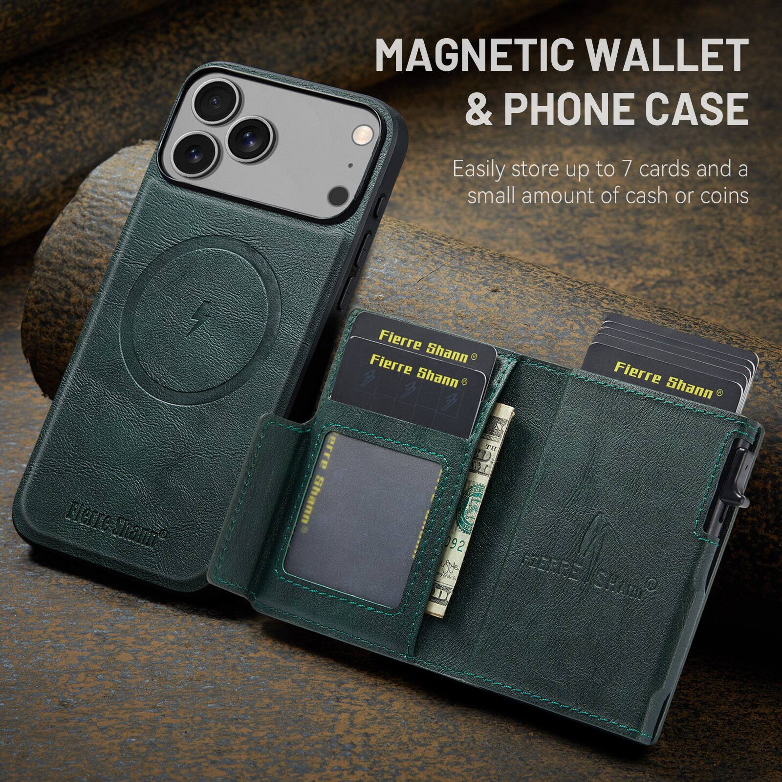 Dteck 2 in 1 Magnetic Wallet Case for Apple iPhone 17 Pro Max,RFID PU ...