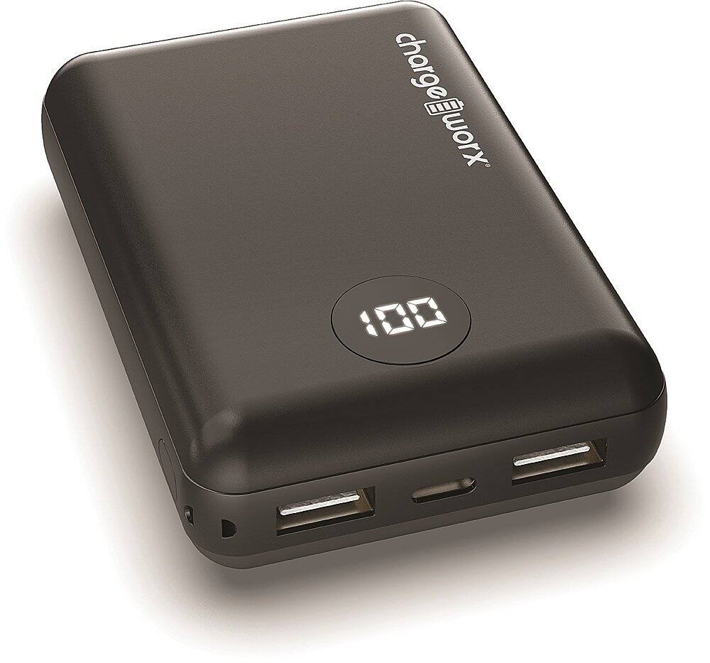 Chargeworx 10,000mAh Triple USB Power Bank Black CX6827BK - Best Buy