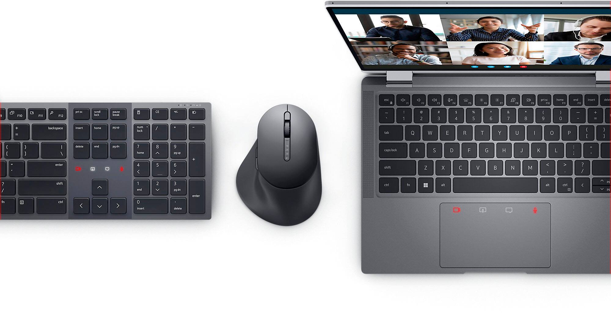 Dell Premier Collaboration KM900 Full size Wireless Scissor Keyboard ...