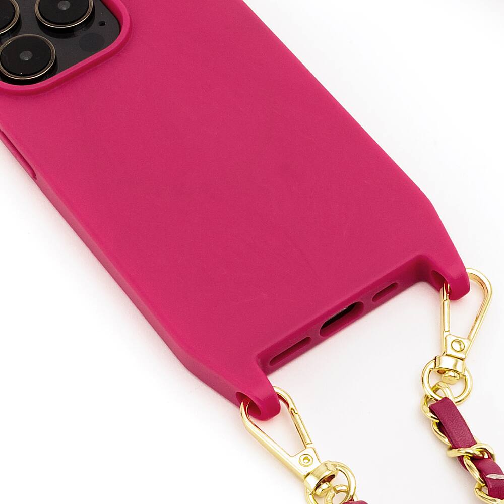 Bryten Monarch Detachable Navy Blue Crossbody Strap and Gold Chain, MagSafe Compatible ...