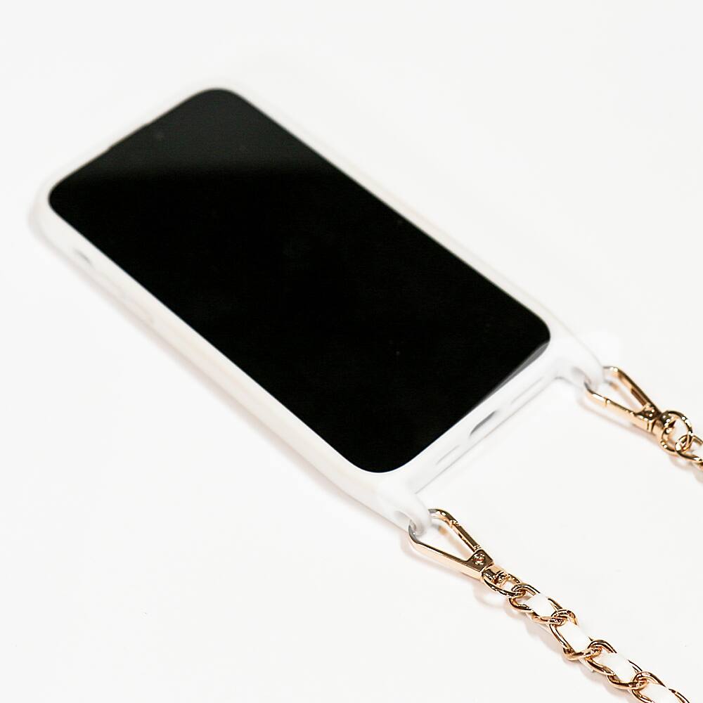 Bryten Monarch Detachable Navy Blue Crossbody Strap and Gold Chain, MagSafe Compatible ...