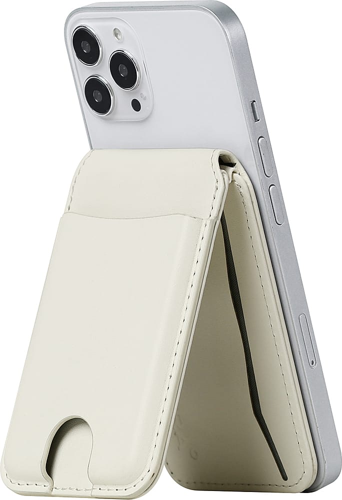 Saharacase Genuine Leather Wallet Case With Magsafe For Apple Iphone - White International Shipping
