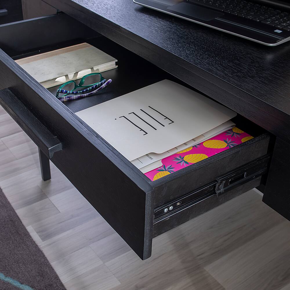 Linon Home Décor Messing One-Drawer Desk Black BSTB369 - Best Buy
