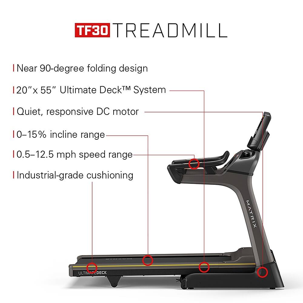 Matrix TF30 Treadmill with XIR console Black TF30XIR - Best Buy