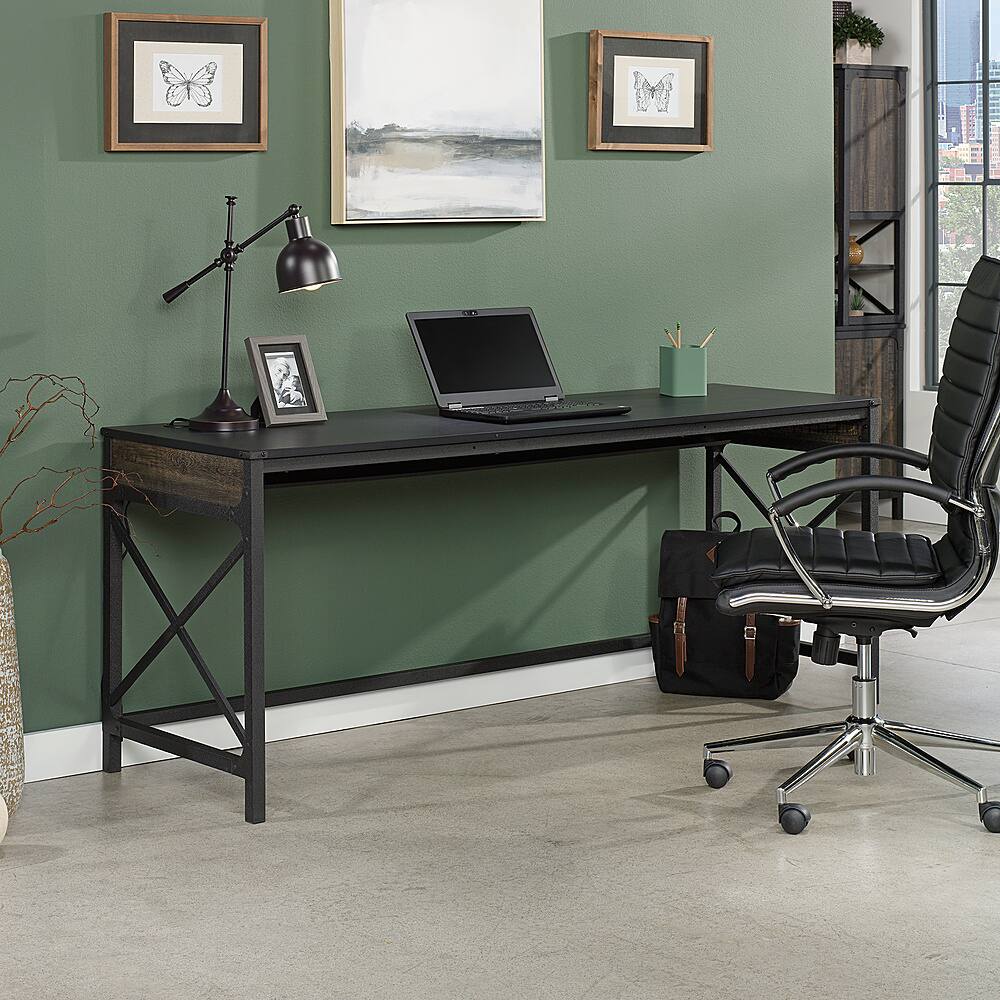 Best Buy: Sauder Foundry Road 72x24 Table Desk Co SGS Mixed Mat Carbon ...