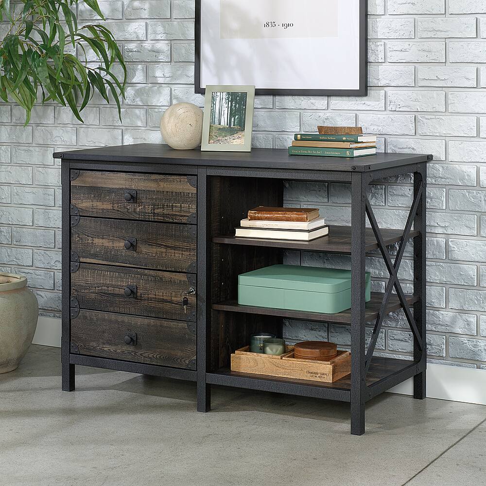 Sauder Foundry Road Sm Storage Credenza Co Carbon Oak® 428186 - Best Buy