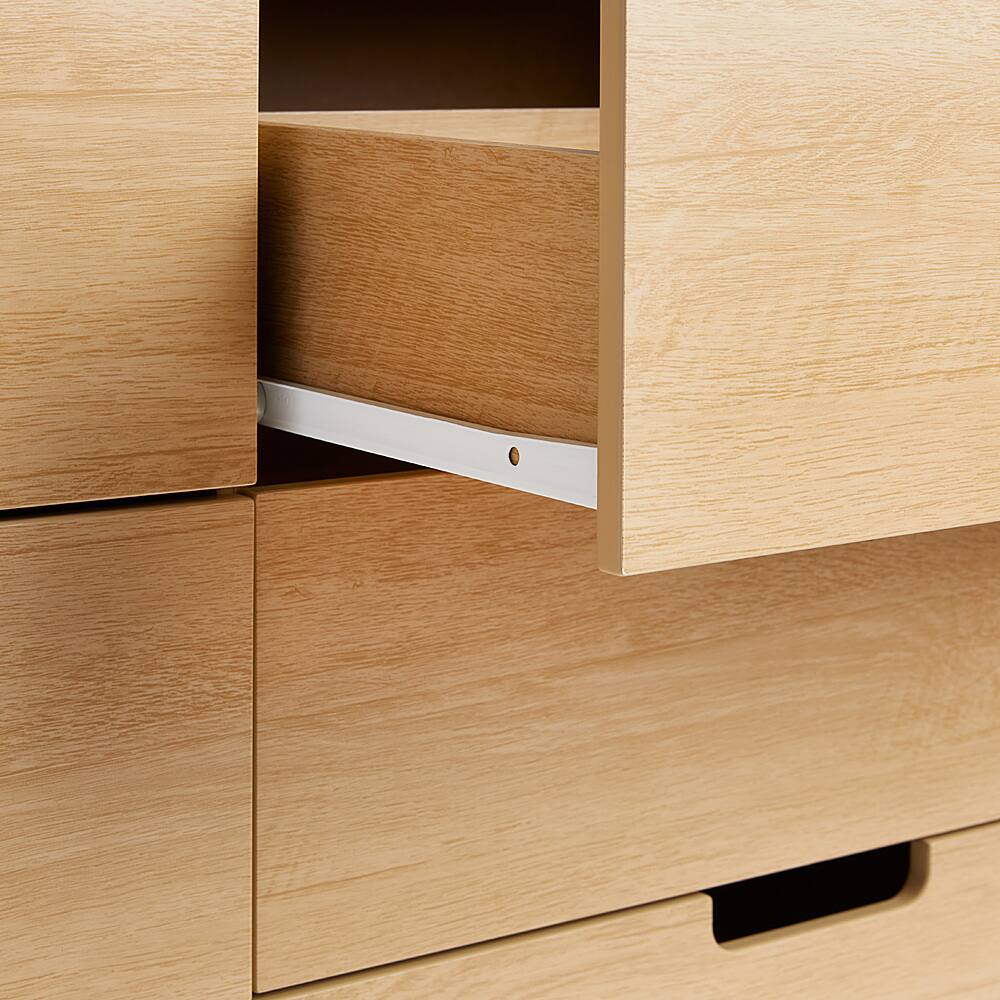 Walker Edison Simple Dresser with Six Cut Out Handles Riviera ...