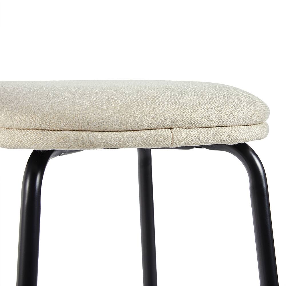 Best Buy: Walker Edison Modern Upholstered Seat Counter Stool (2-Piece ...