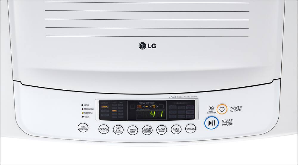 Customer Reviews: LG 7.3 Cu. Ft. 9-Cycle Electric Dryer White DLE1101W ...
