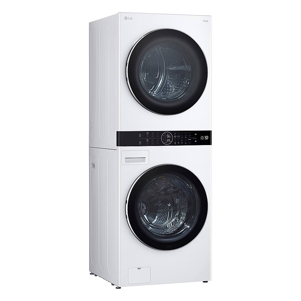 LG 5.0 Cu. Ft. HE Smart Front Load Washer and 7.8 Cu. Ft. Electric Dryer WashTower with Steam ...