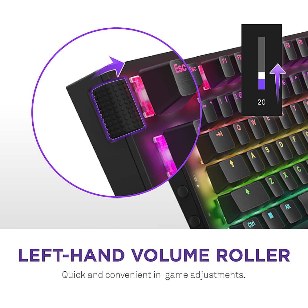 NZXT Function 2 Full Size Wired Optical Gaming Keyboard Black KB-001NB ...