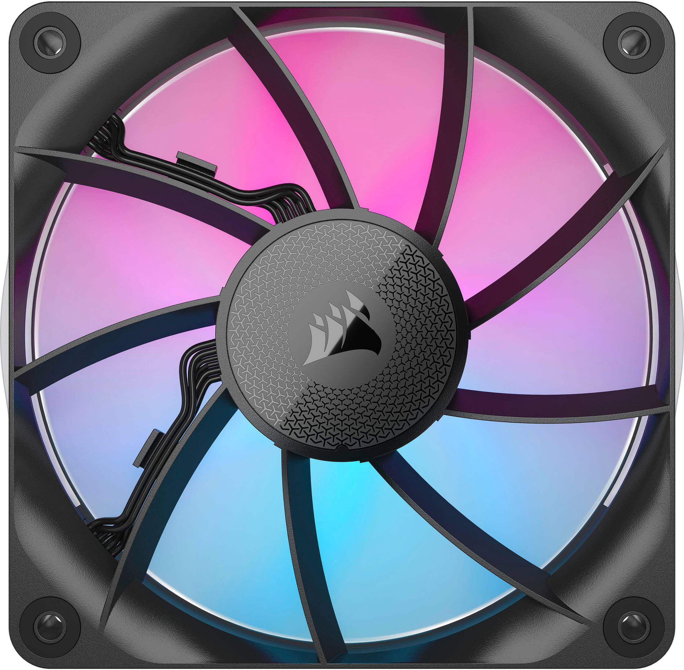 CORSAIR iCUE LINK RX120 RGB 120mm PWM Computer Case Expansion Fan Black ...