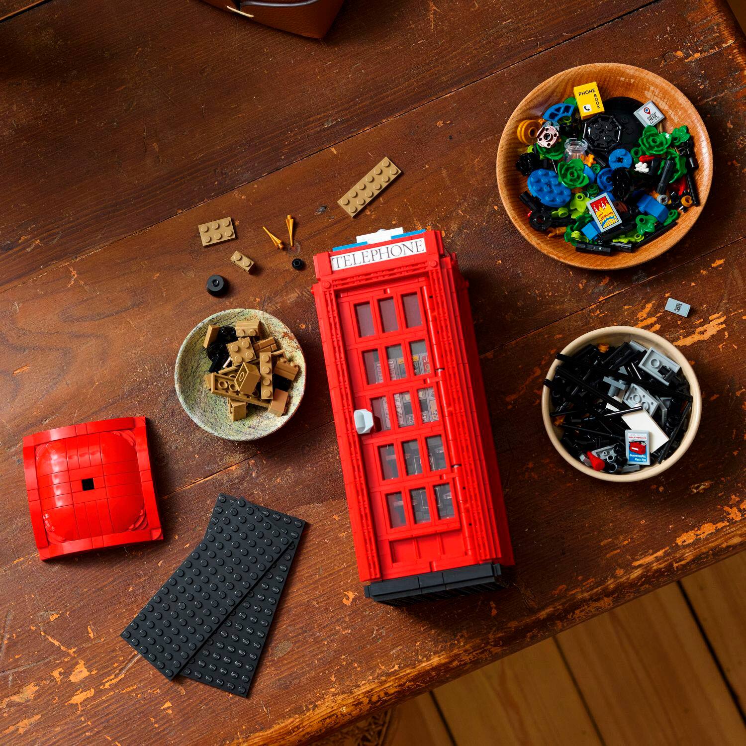 LEGO Ideas Red London Telephone Box Gift Idea for Travelers 21347 ...