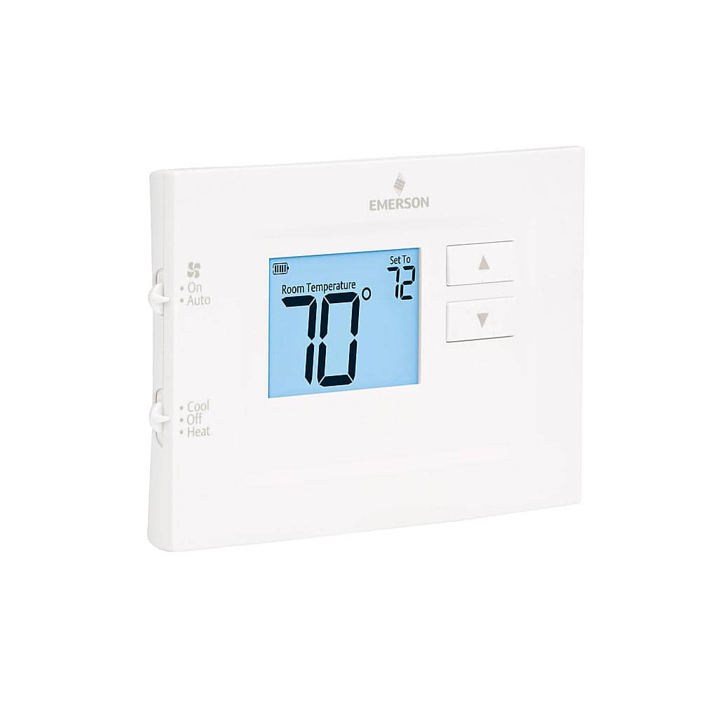 Emerson 70 Series, Non-Programmable, Heat Pump (2h/1c) Thermostat ...