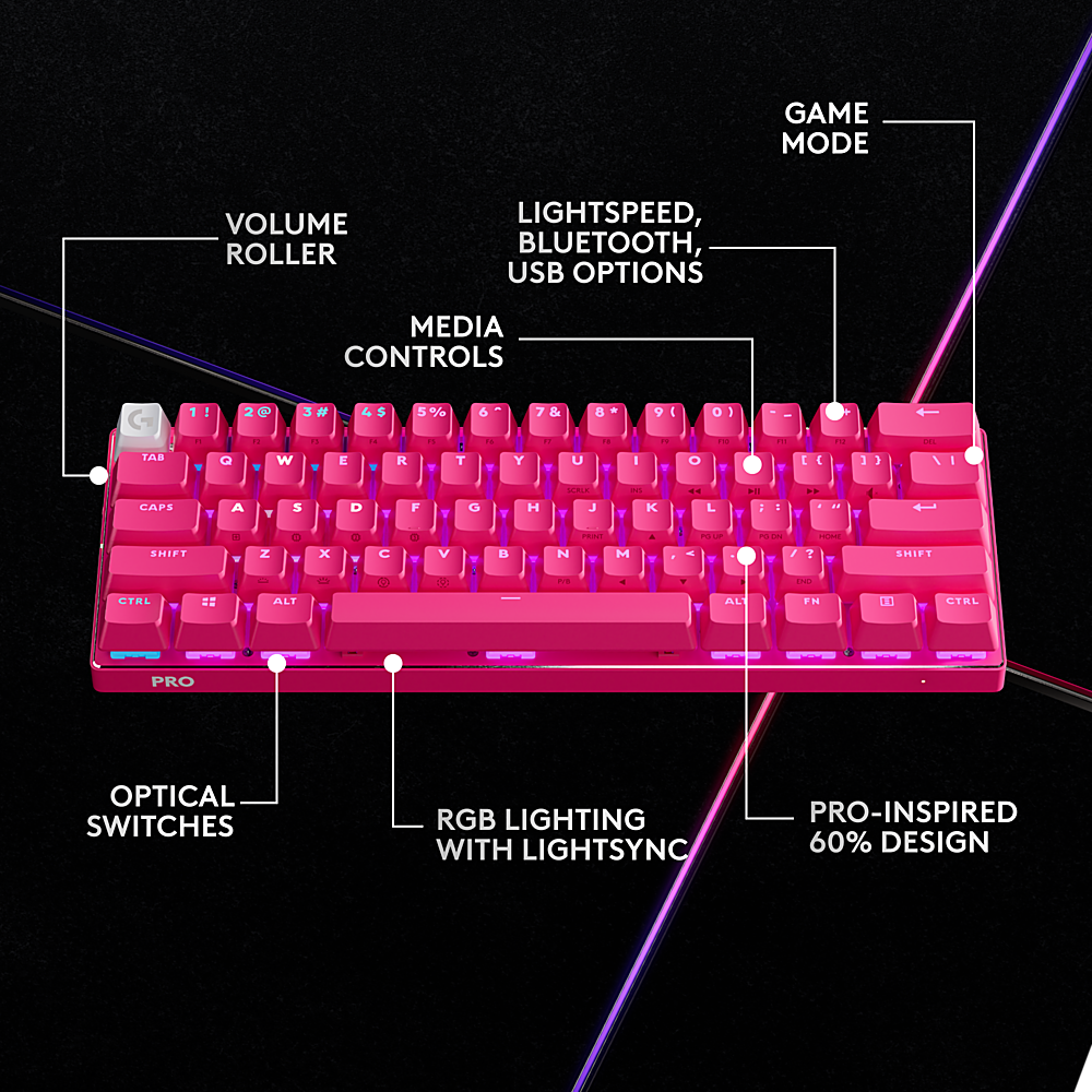 Customer Reviews: Logitech PRO X 60 LIGHTSPEED TKL 60% Wireless Mechanical GX Optical Tactile ...