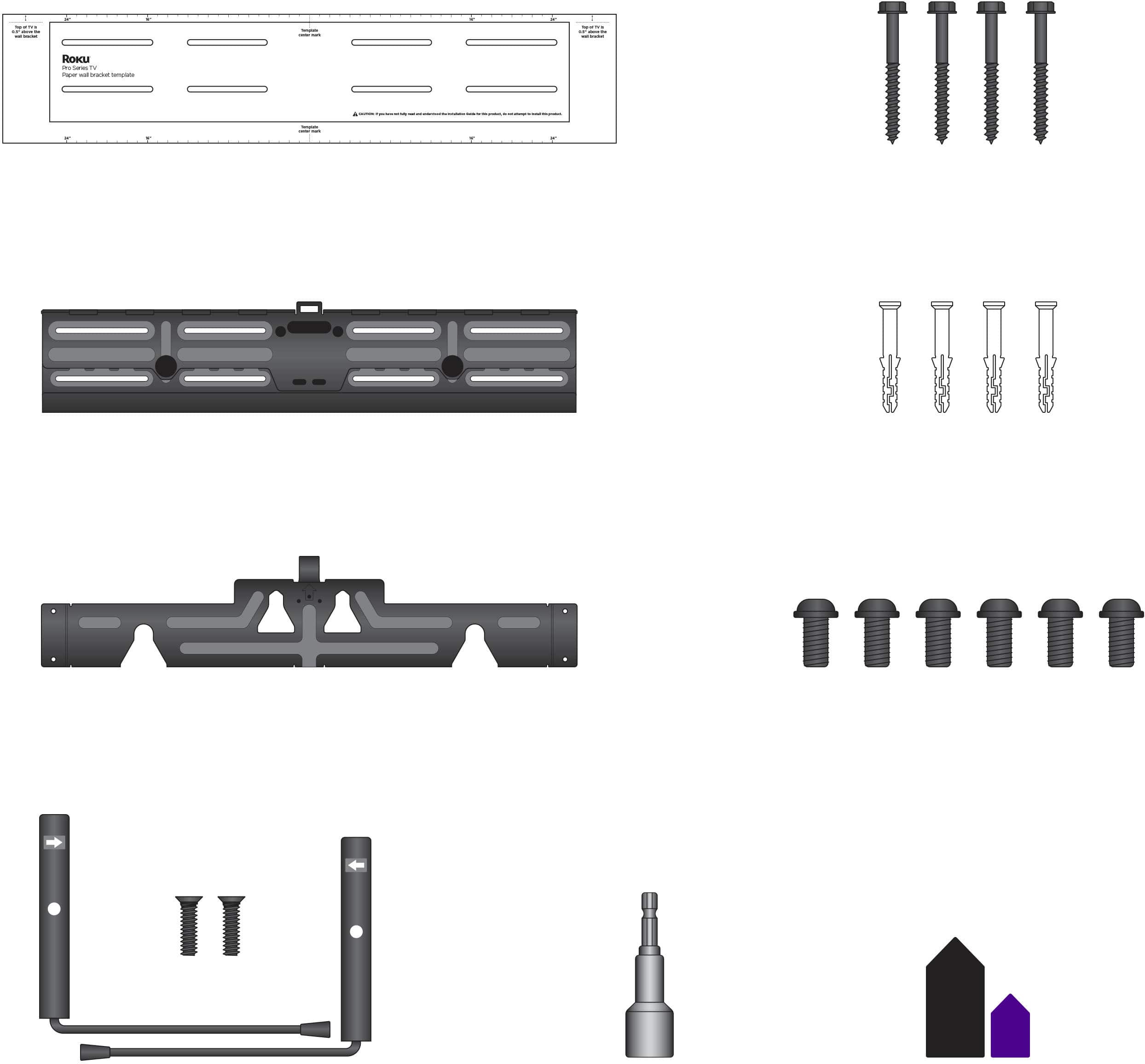 Customer Reviews: Roku Wall Mount Kit for 65” Pro Series TV Ultra-Slim ...