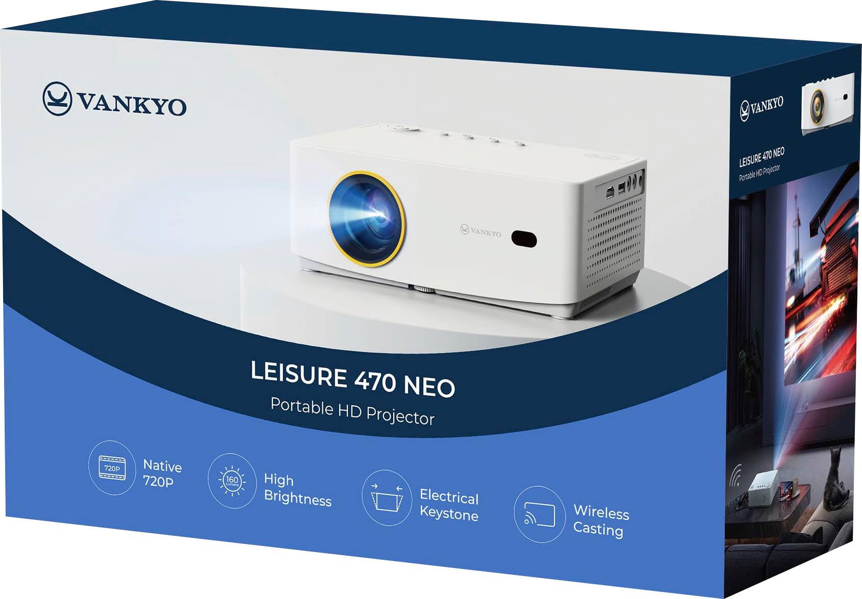 Vankyo Leisure 470 Neo Native 720p Wireless Single Lcd Mini Projector ...