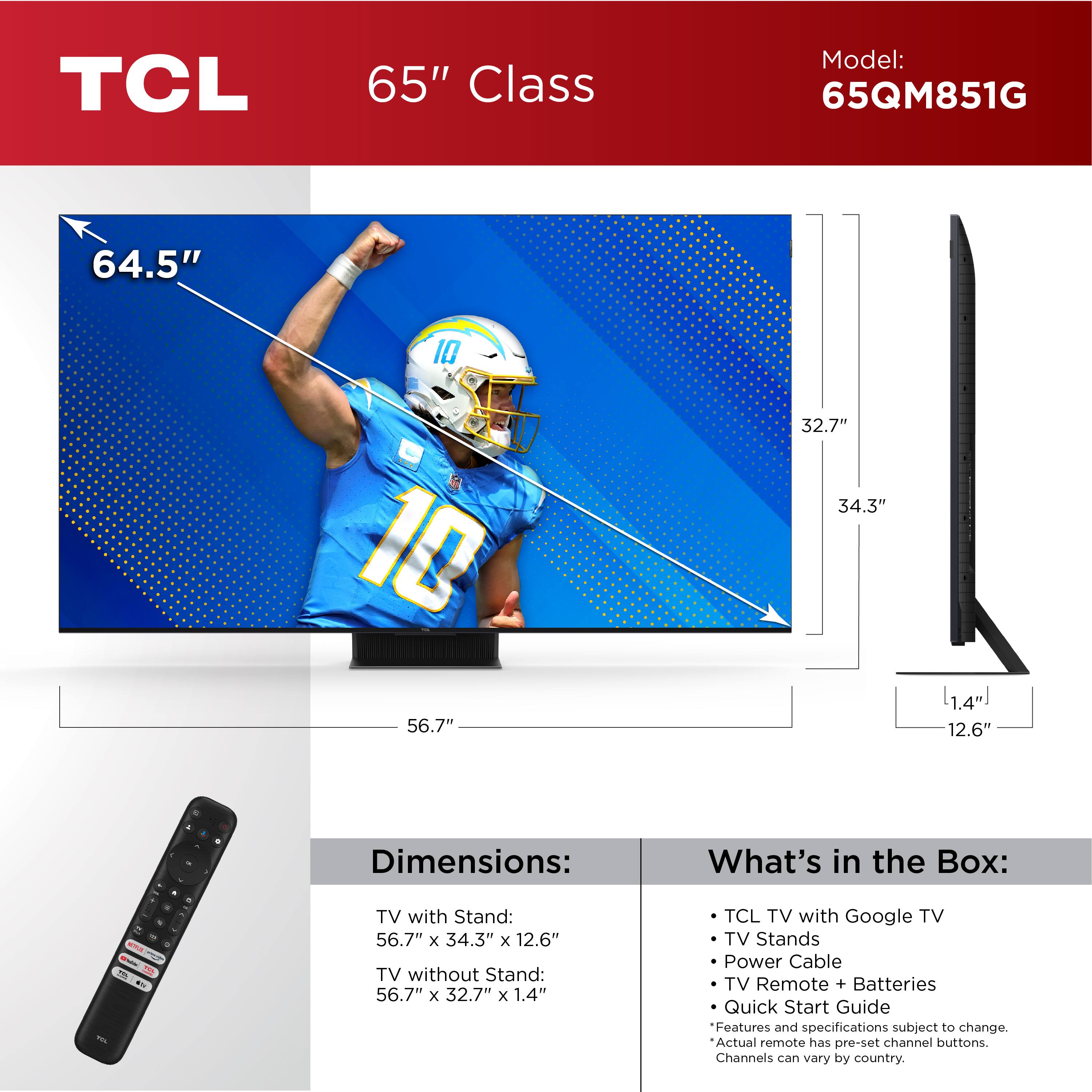 Customer Reviews: TCL 65" Class QM8-Series 4K UHD HDR QD-Mini LED Smart ...