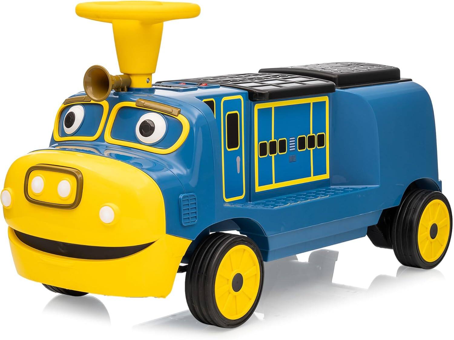 GARVEE 12V 2 Seater Ride On Train Trackless, Kids Ride On Toy Car with ...