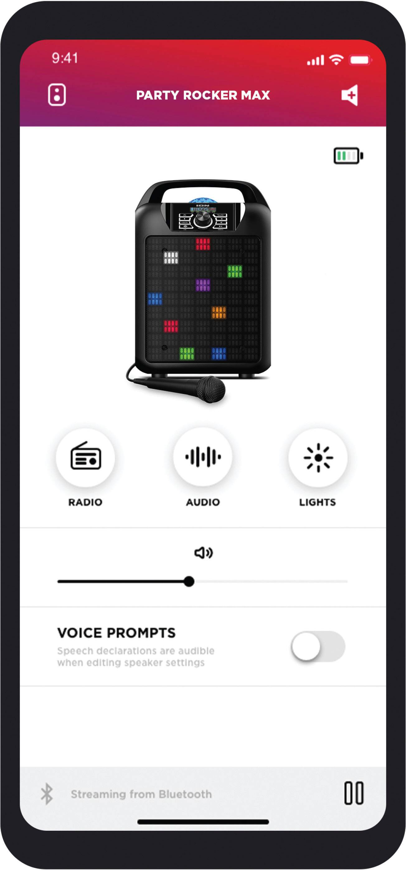 ION Audio Party Rocker Max High Power Portable Bluetooth Speaker with ...