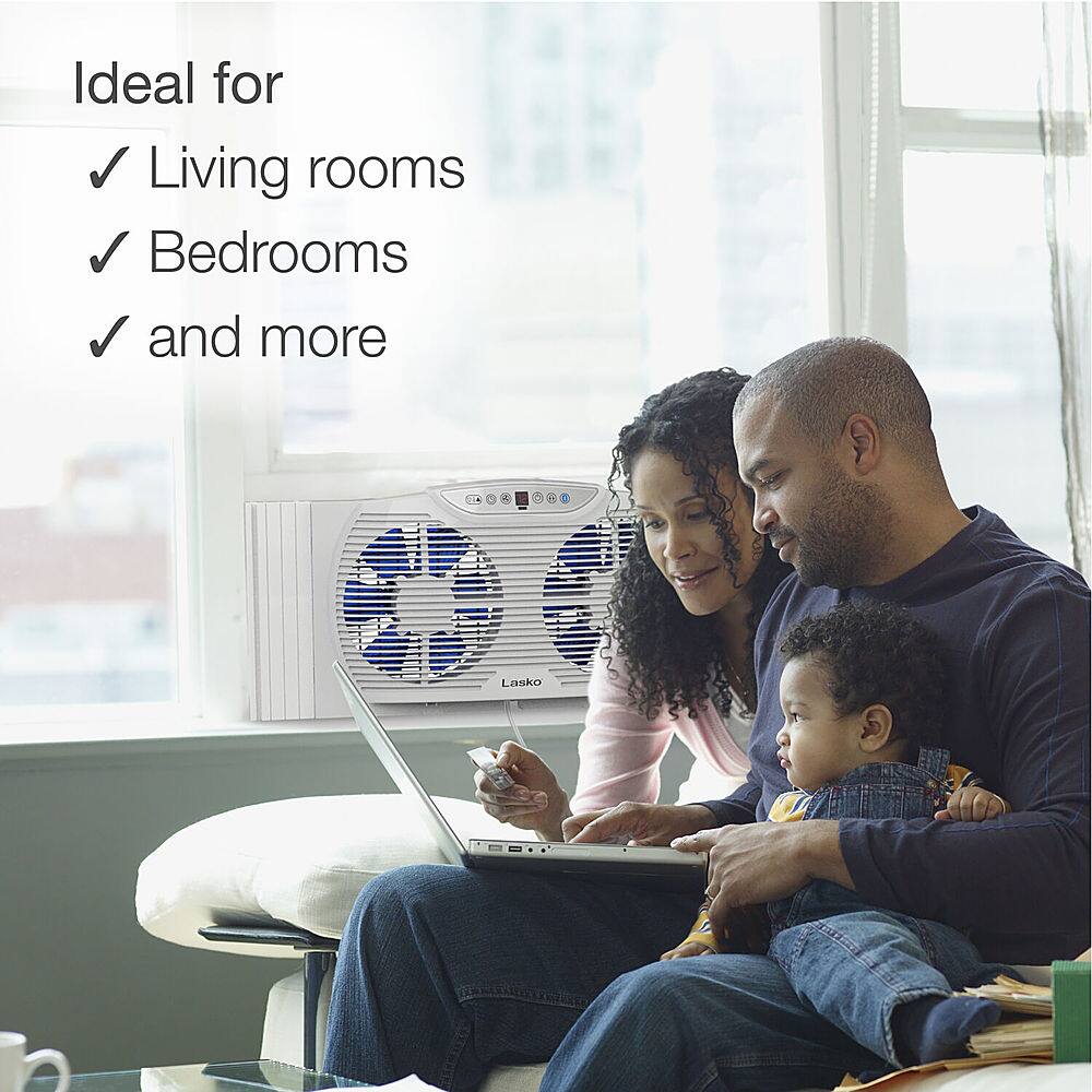 Customer Reviews: Lasko Electrically Reversible Twin Window Fan with ...
