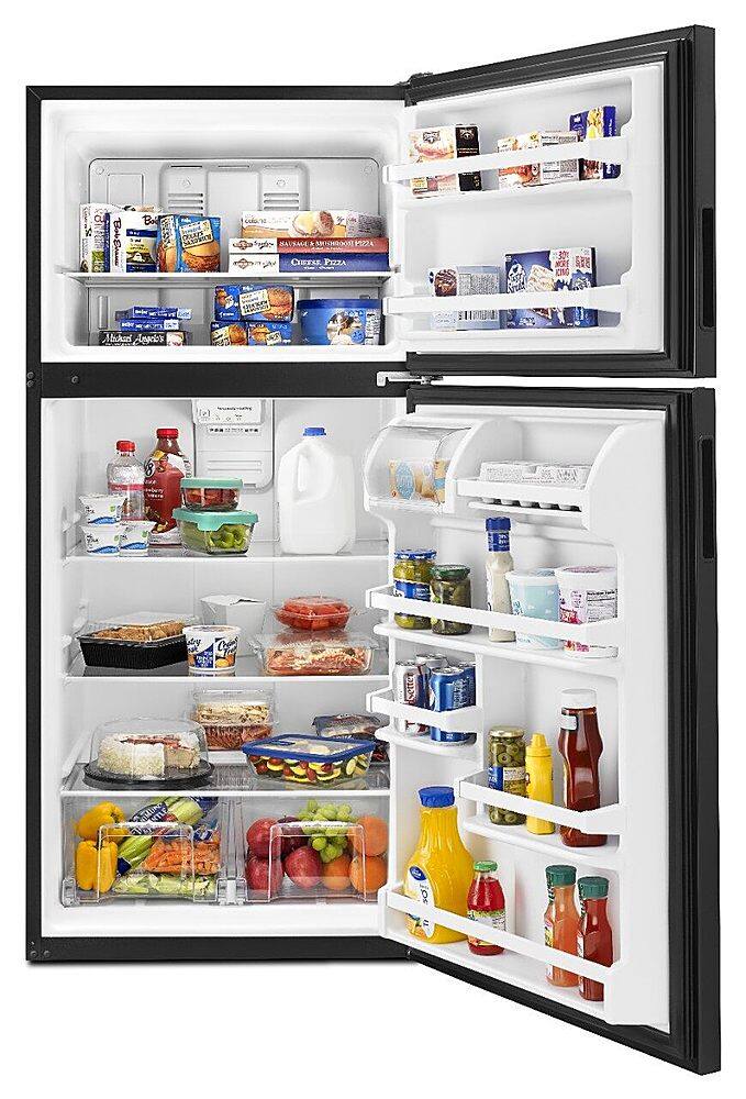 Amana 18 Cu. Ft. Top Freezer Refrigerator Black OBX ART318FFDB - Best Buy