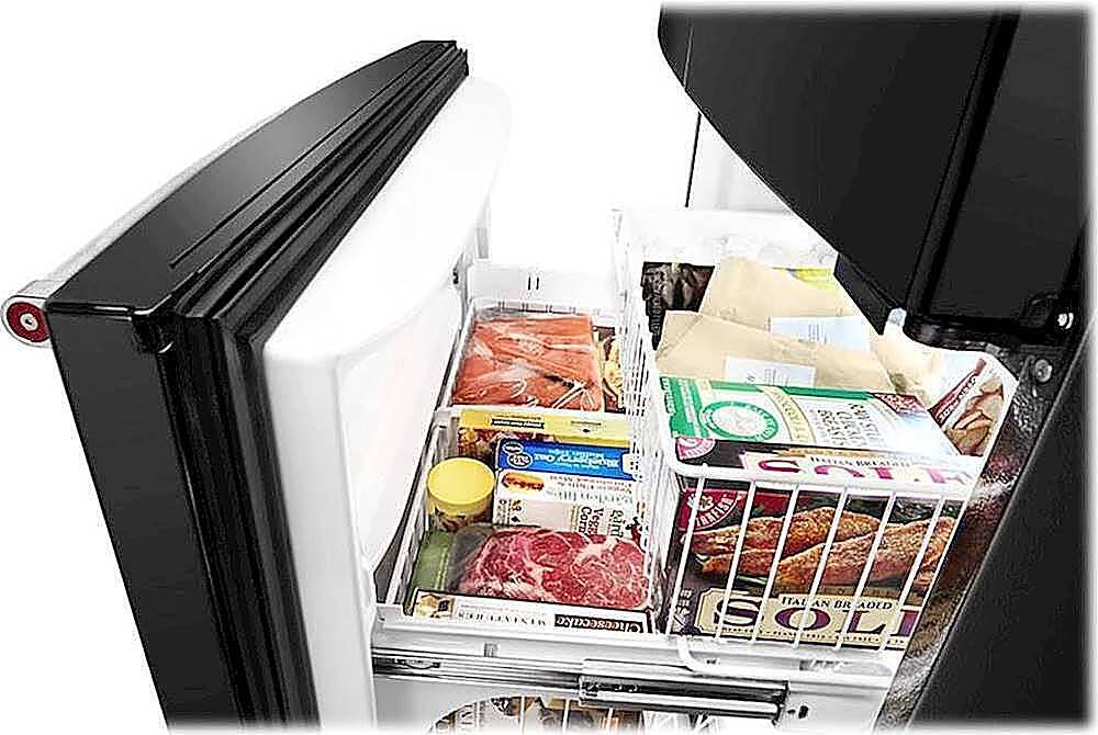 KitchenAid 20 Cu. Ft. French Door Counter Depth Refrigerator Black ...