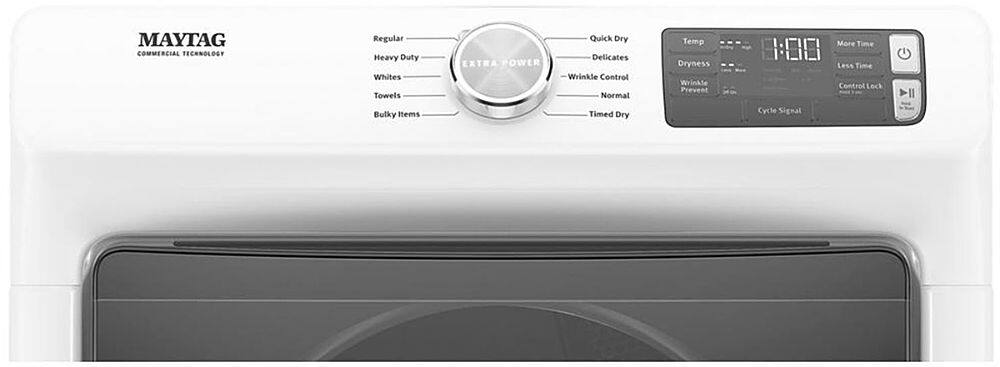 Maytag 7.3 Cu. Ft. Stackable Electric Dryer with Extra Power Button ...