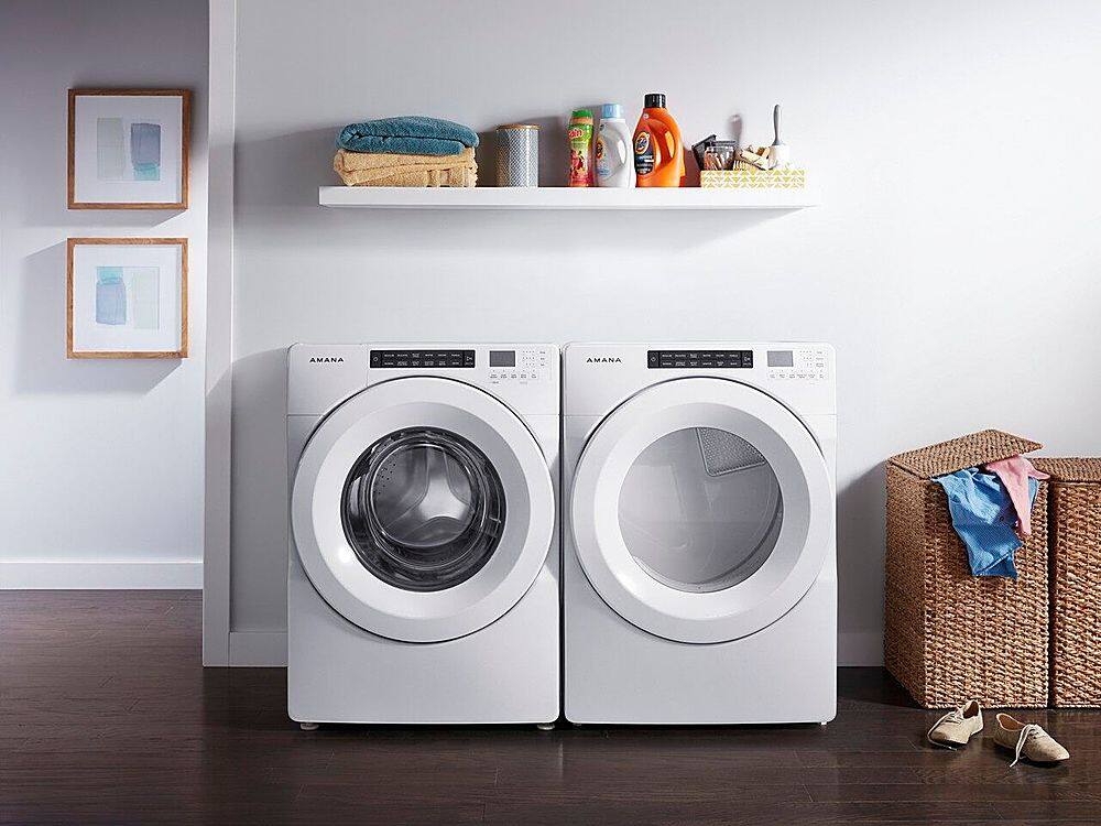 Amana 7.4 Cu. Ft. Stackable Electric Dryer with Sensor Drying White OBX NED5800HW Best Buy