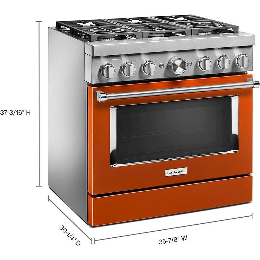KitchenAid 5.1 Cu. Ft. Freestanding Dual Fuel True Convection Range ...