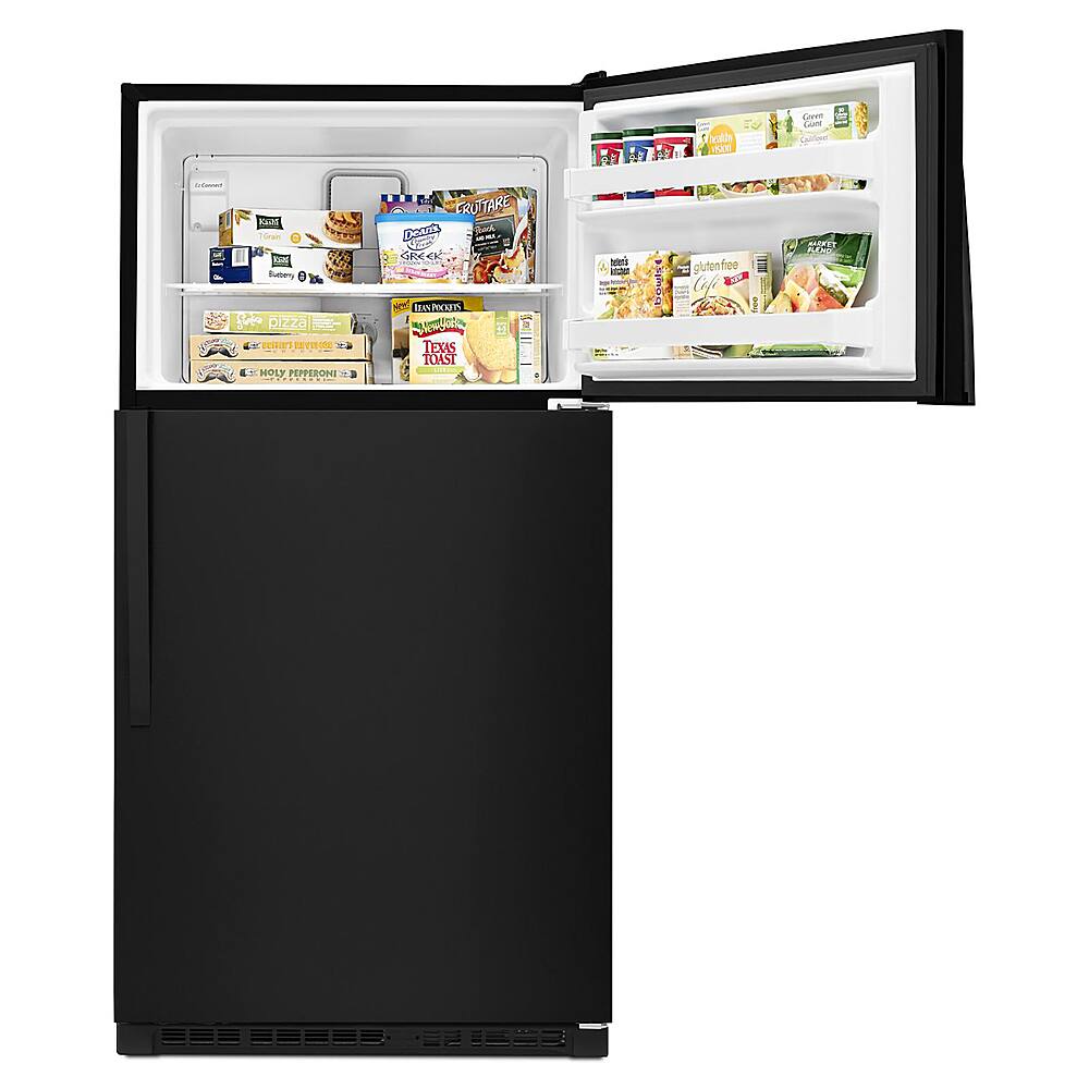 Whirlpool 20.5 Cu. Ft. Top Freezer Refrigerator Black OBX WRT311FZDB ...