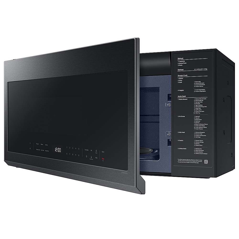 Samsung OPEN BOX 2.1 Cu. Ft. Over the Range Microwave with Sensor ...