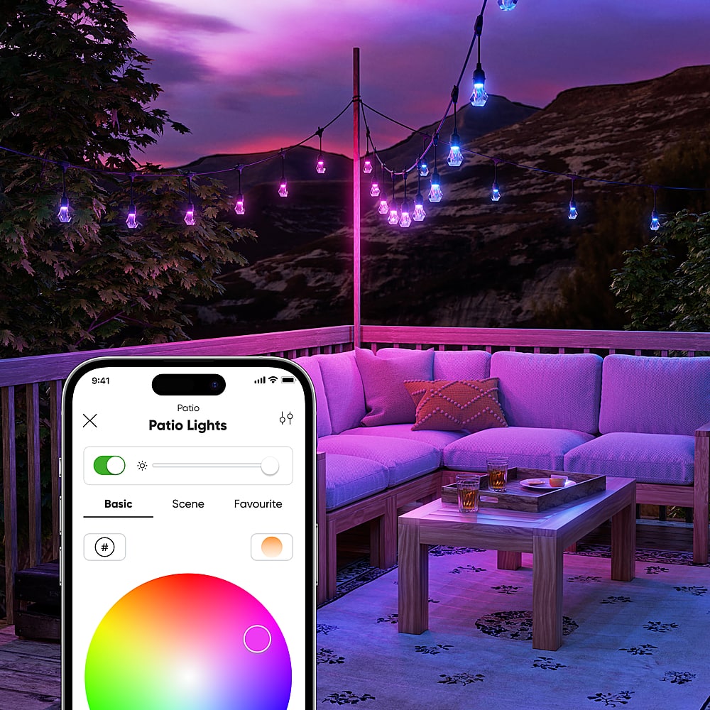 Best Buy: Nanoleaf Essentials Smart Multicolor Outdoor String Lights ...