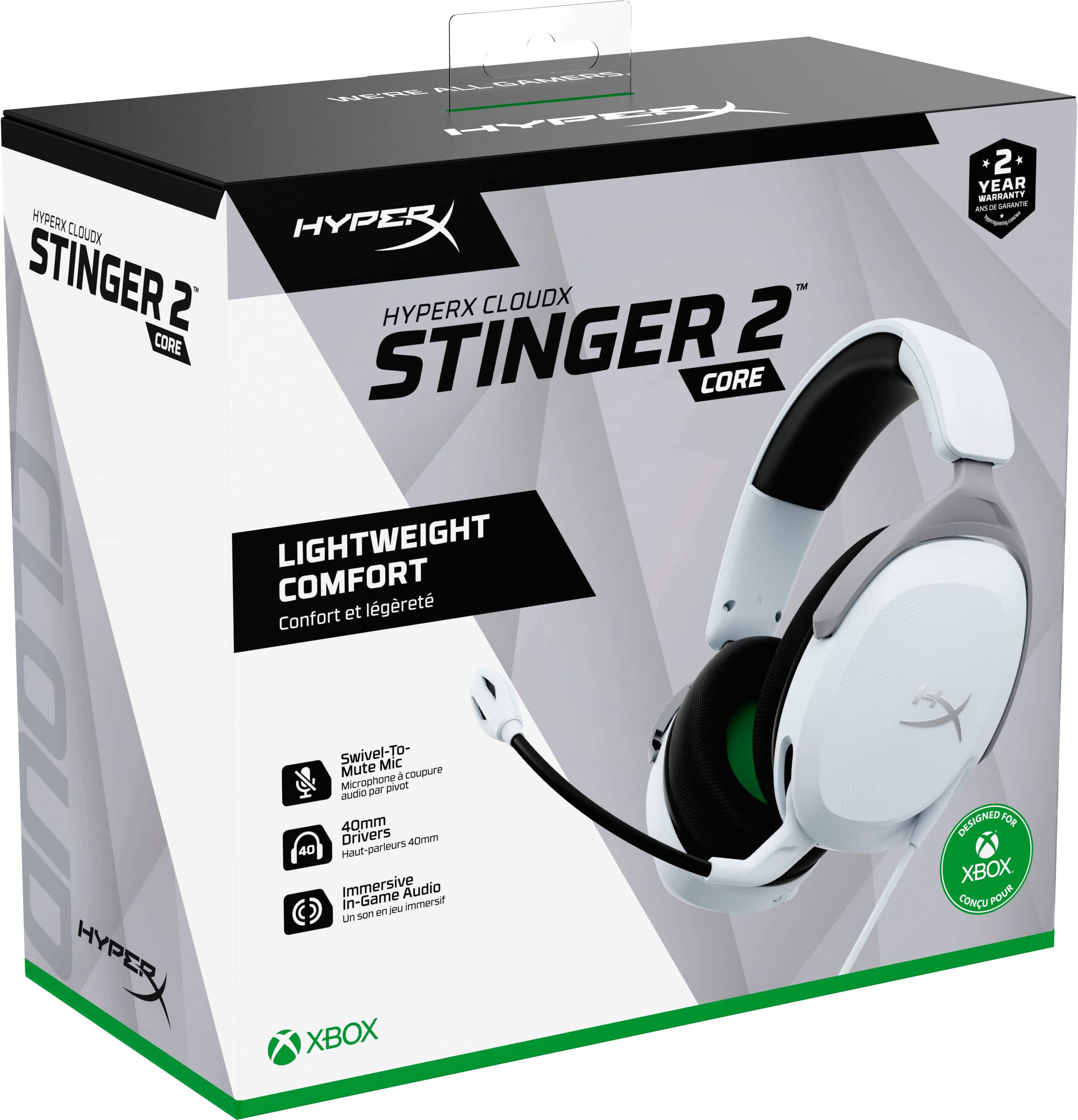 Best Buy: HyperX CloudX Stinger 2 Core Wired Gaming Headset for Xbox One and Xbox Series X|S ...