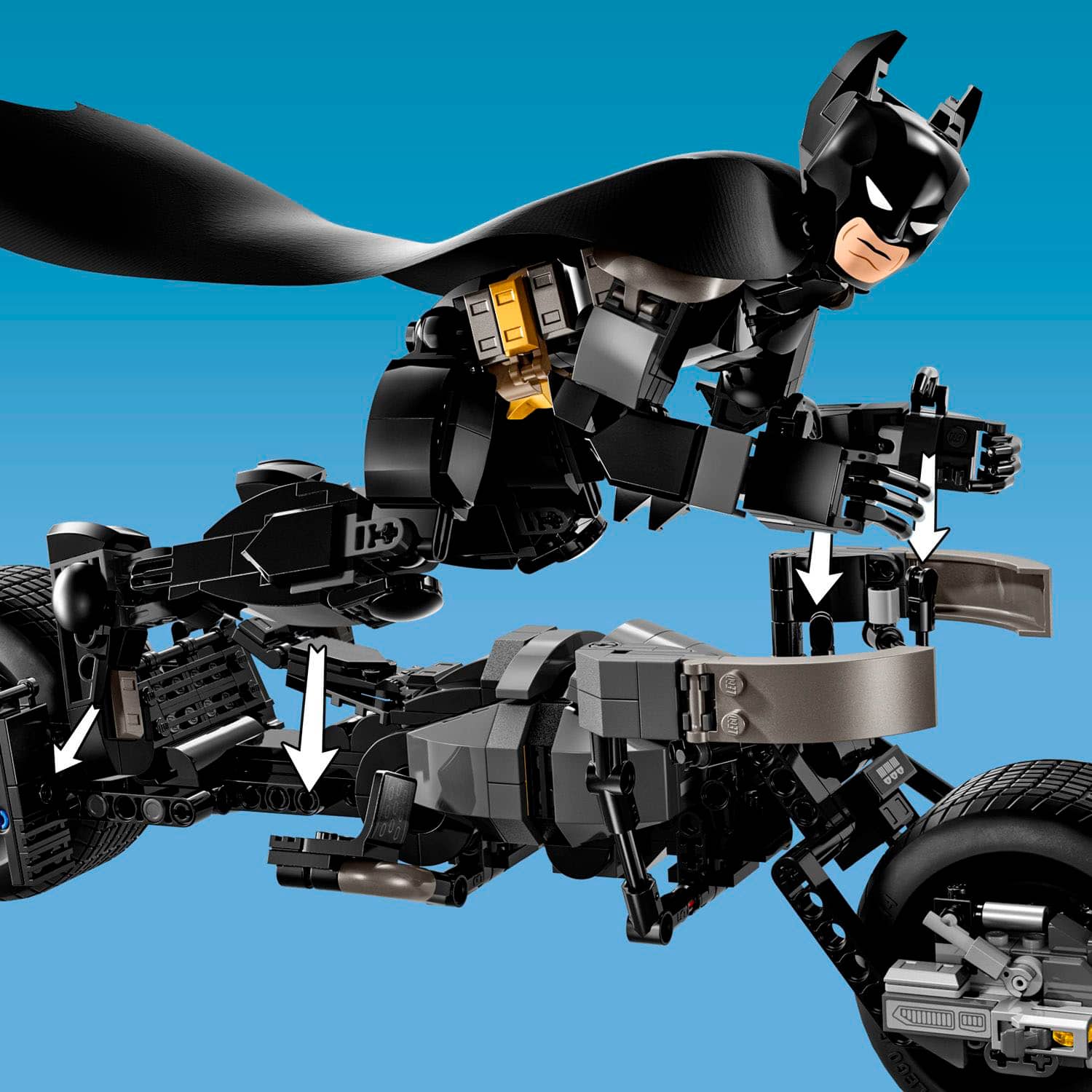 Lego Dc Batman: Batman Construction Figure & The Bat-Pod Bike Action ...