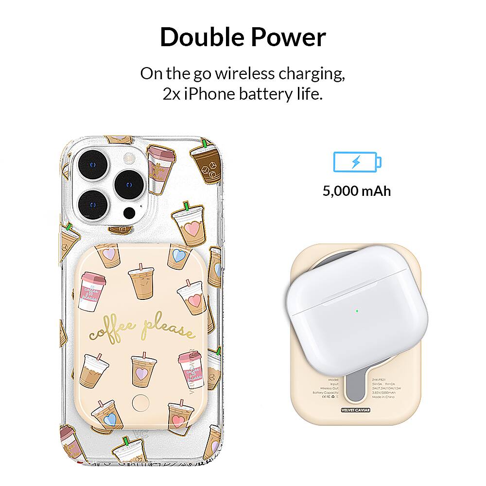 Best Buy: VELVET CAVIAR MagSafe Battery Power Pack Coffee Please 58866VRP