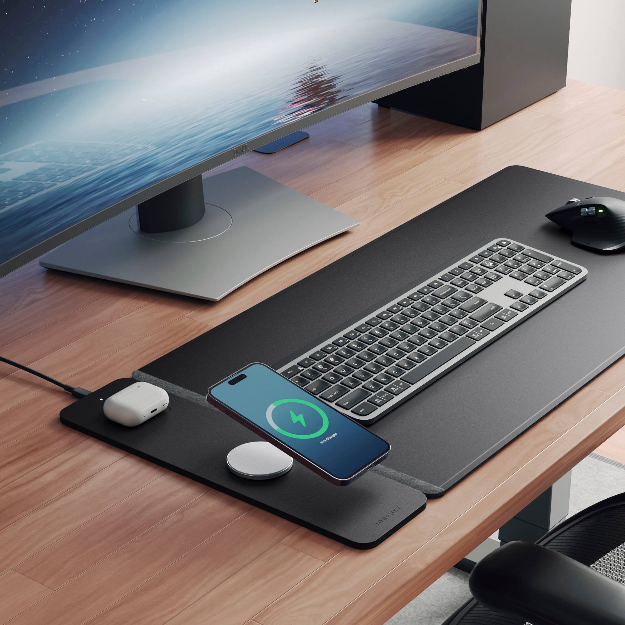 JOURNEY ALTI ULTRA Fast Wireless Charging Desk Mat Midnight JMSDMMN ...