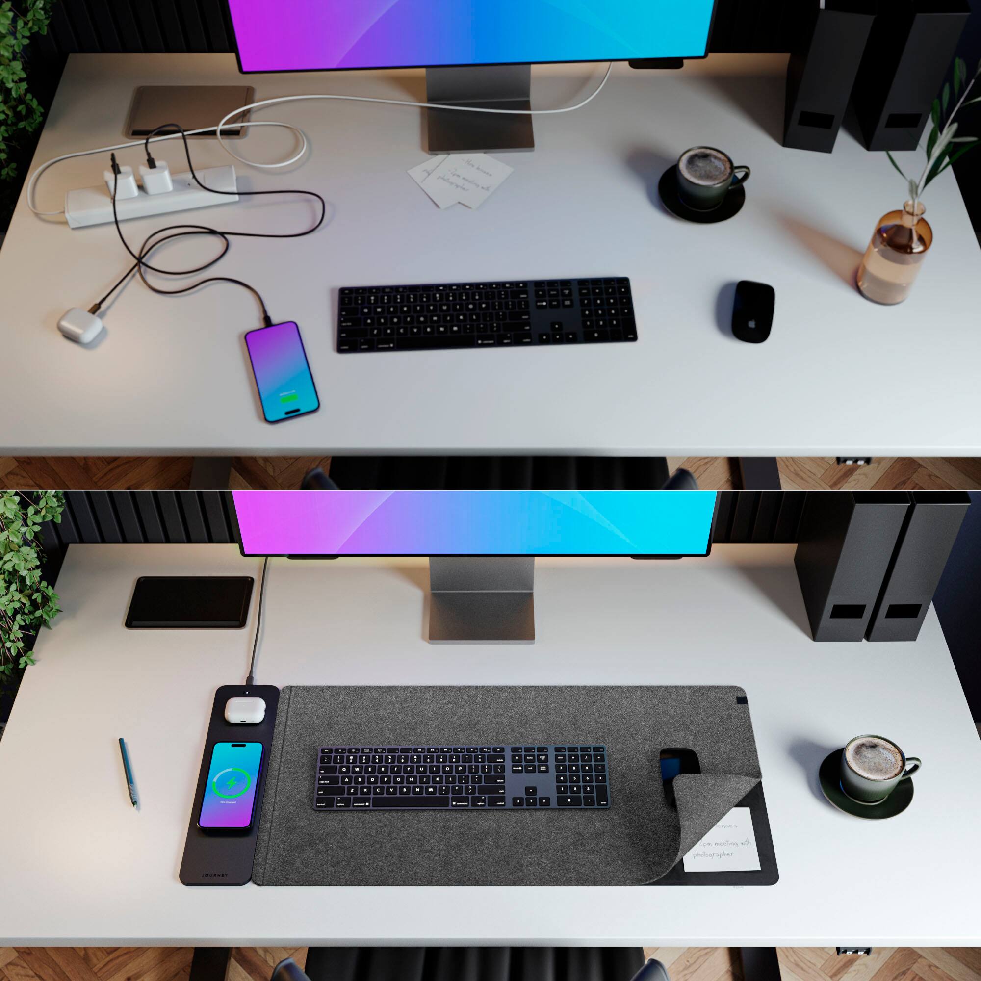 JOURNEY ALTI ULTRA Fast Wireless Charging Desk Mat Midnight JMSDMMN ...