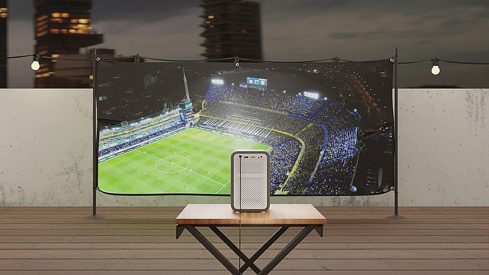 Hp Cc500 1080p 4k Portable Projector, 84 Screen Included - White ...