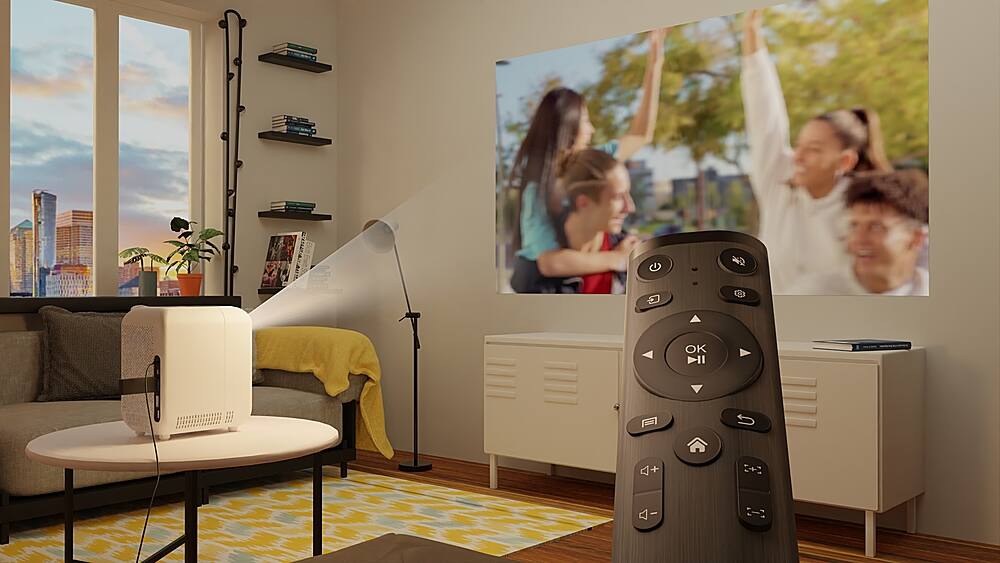 Hp Cc180 720p Mini Portable Projector With Roku Express, 84 Screen ...