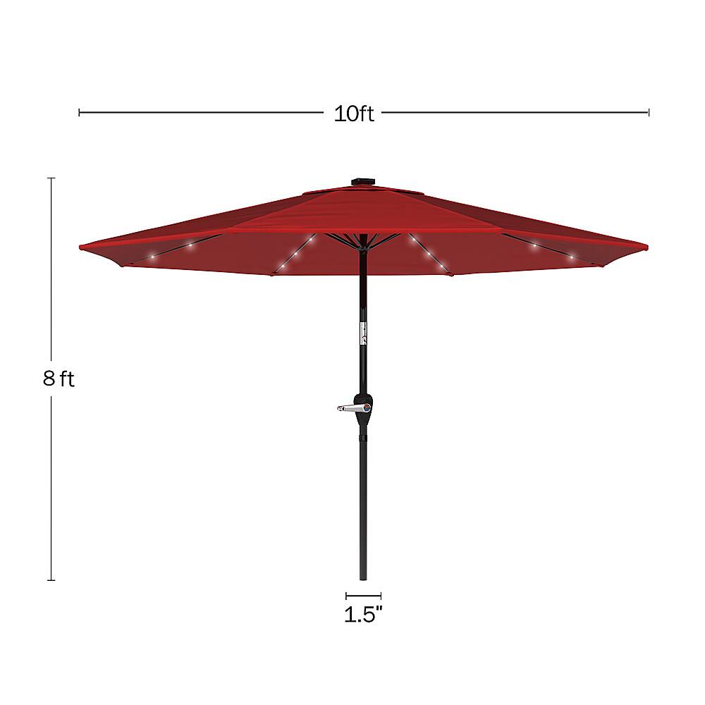Questions and Answers: Pure Garden Solar LED 10-Ft Patio Umbrella Red ...