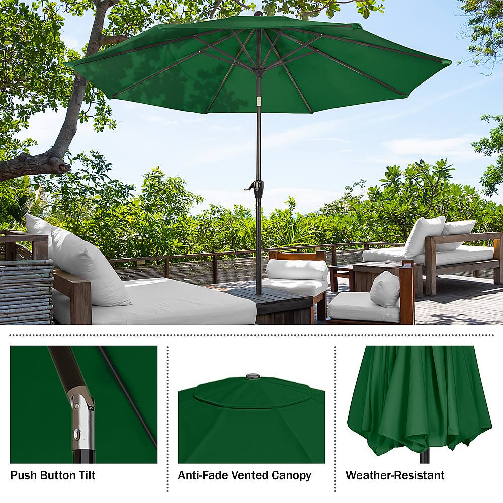 Best Buy: Pure Garden 10-Ft Outdoor Umbrella Hunter Green 50-LG1034