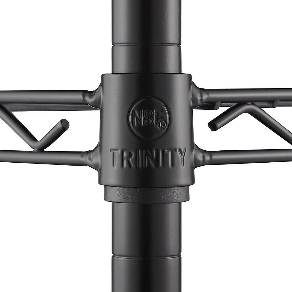 TRINITY 4 Tier 36x14x54 Commercial Wire Shelving NSF w/ Liners Black ...