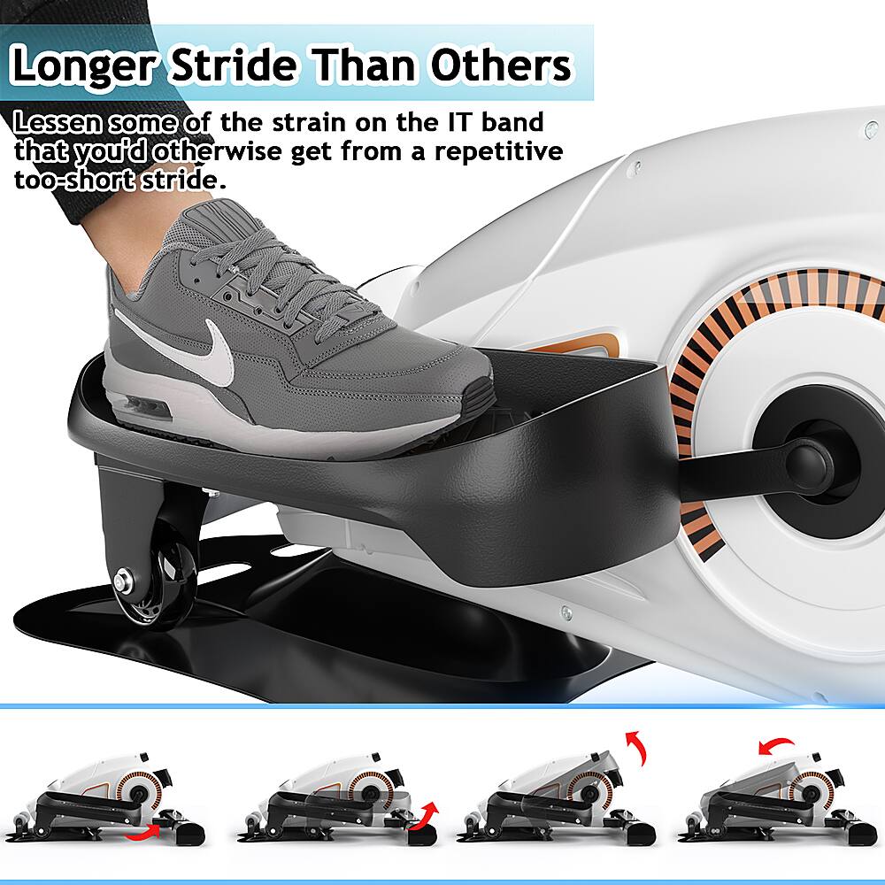 Costway Portable Mini Magnetic Elliptical Stepper Machine Resistance ...