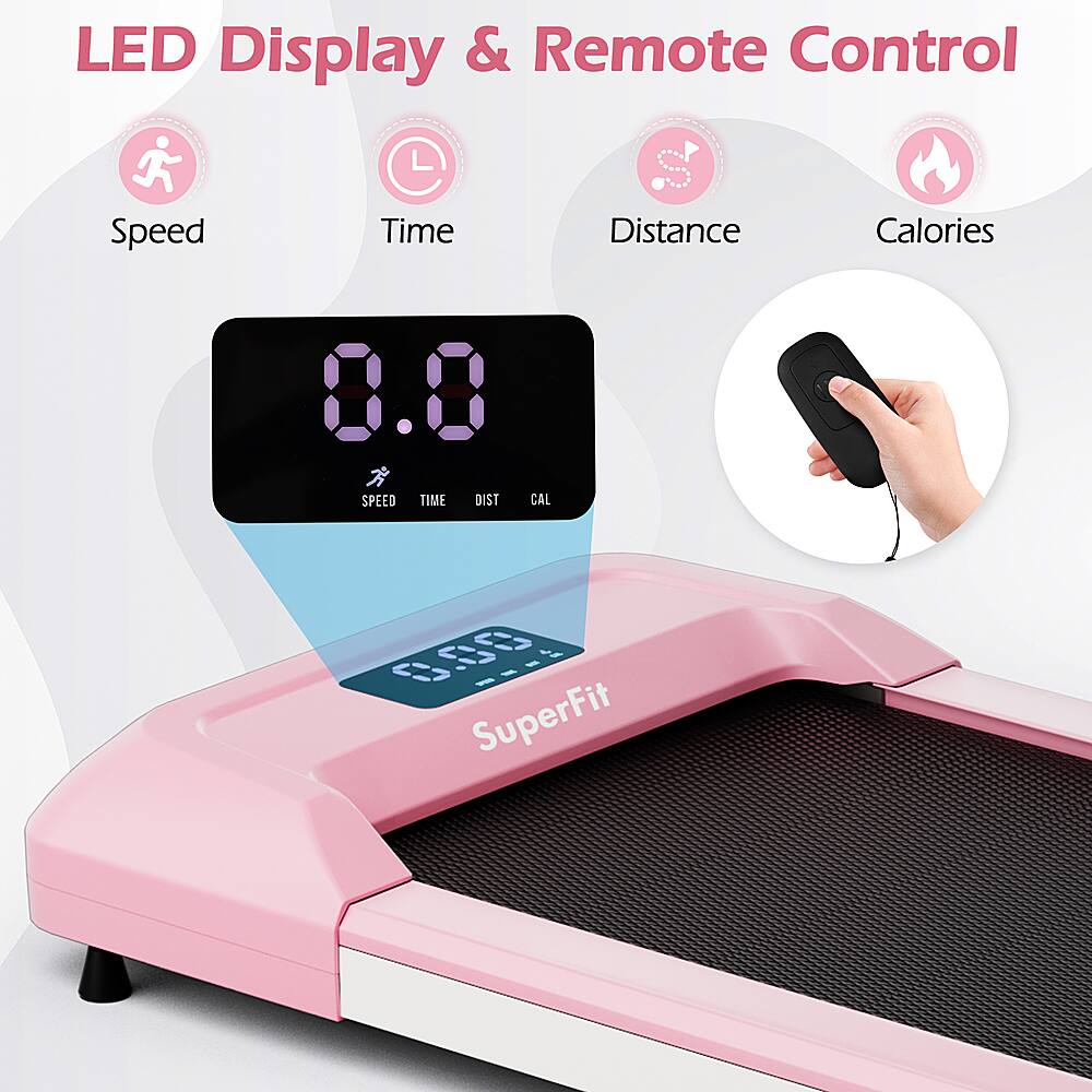 Costway Walking Pad w/265 lbs Capacity Remote Control & LED Display ...