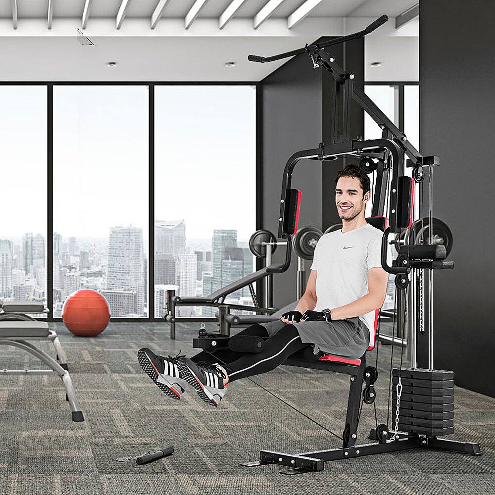 Costway Multifunction Cross Trainer Workout Machine Strength Training ...